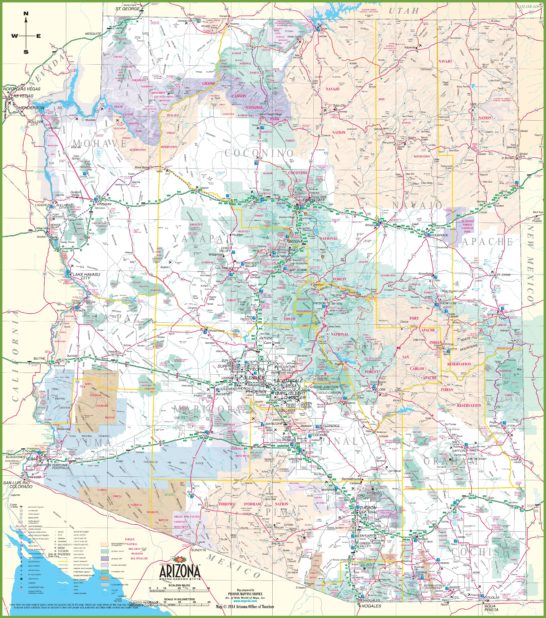 Carte de l'Arizona - Plusieurs cartes de l'état aux Etats-Unis