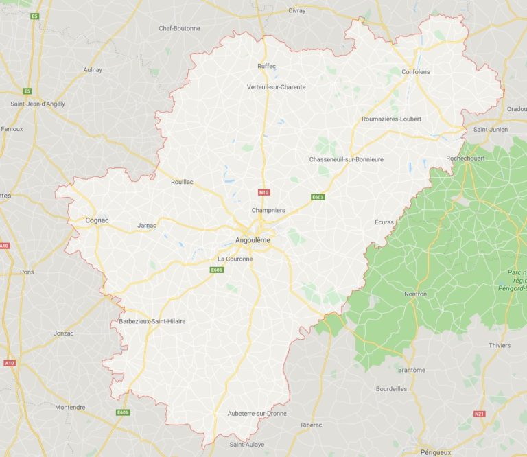 Carte de la Charente - Charente carte du département 16 - villes, sites ...