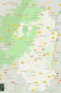 Carte du Haut-Rhin - Haut-Rhin carte du département 68 - villes, sites ...