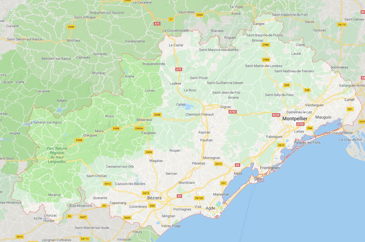 Carte de l'Hérault - Hérault carte du département 34 - villes, tourisme... Carte de l'Hérault - Hérault carte du département 34 - villes, tourisme...