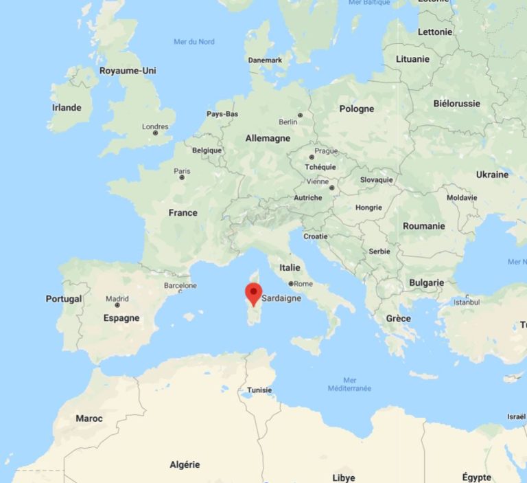 Carte de la Sardaigne - Une des plus belles îles en Italie
